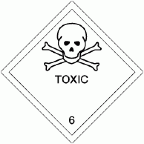 Toxic 6 - 100mm x 100mm - Self Adhesive Sticker | Power2Print