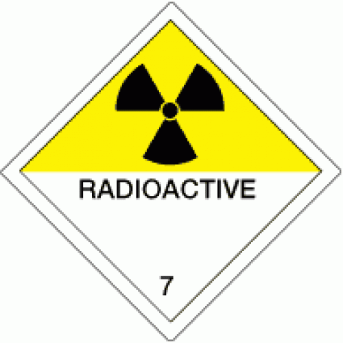 Radioactive 7 - 100mm x 100mm - Self Adhesive Sticker | Power2Print